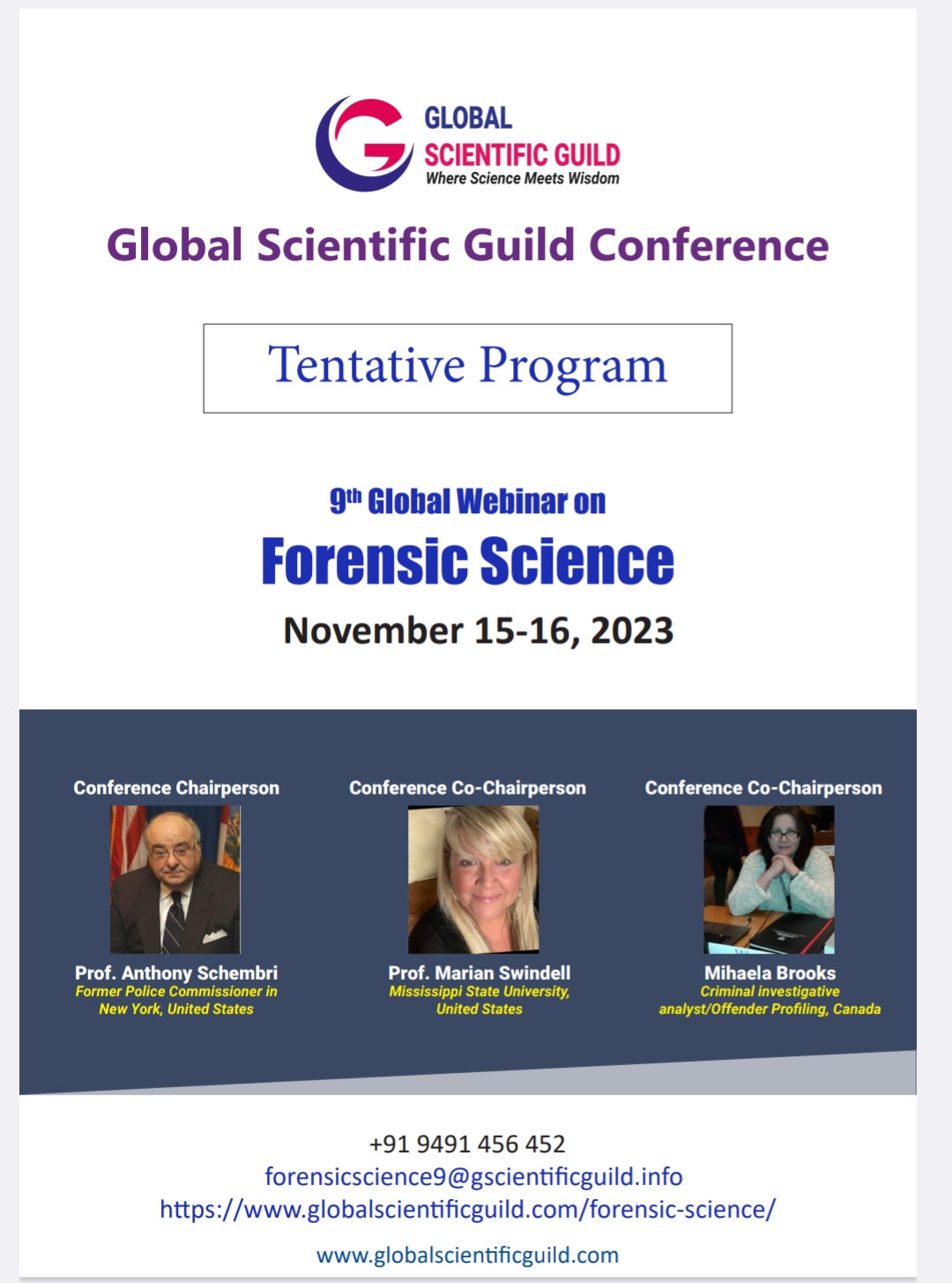 9ᵗʰ Global Webinar on Forensic Science | Home